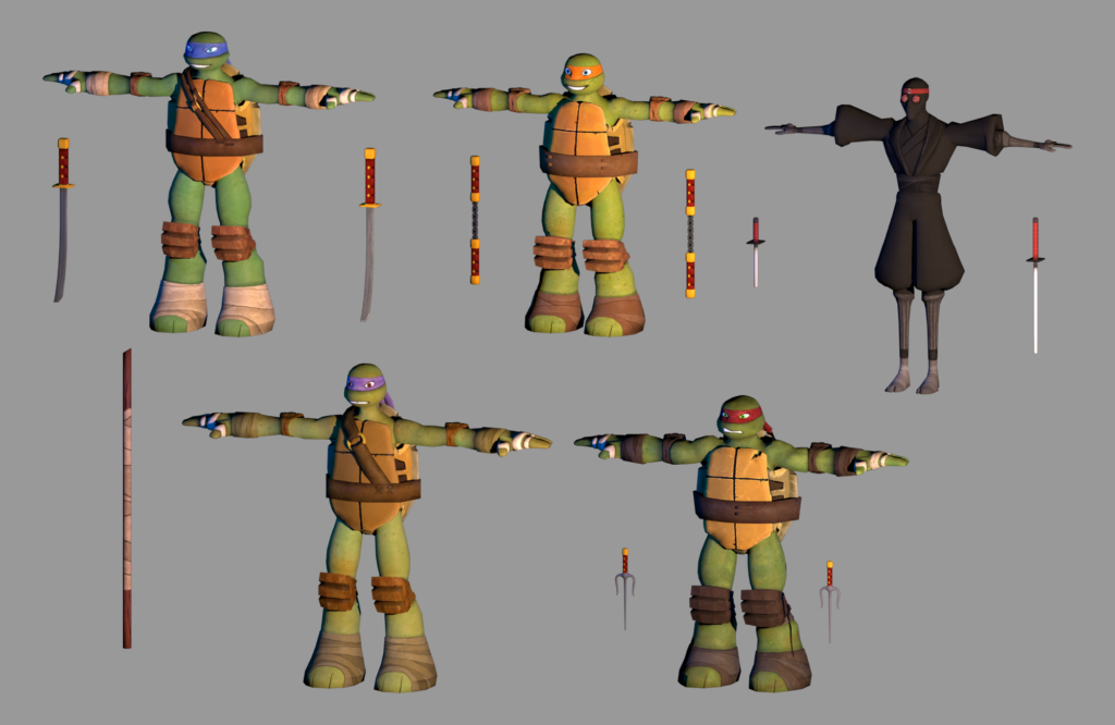 TMNT Game Res Models – Peter Lazarski